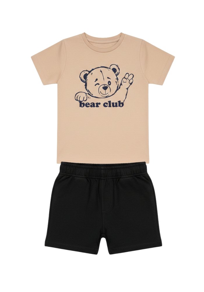 Conjunto Infantil Menino Verão Bear Club Bege